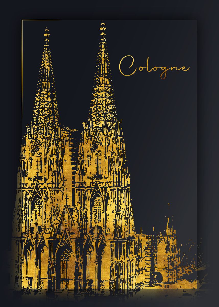 'Cologne' Poster, picture, metal print, paint by Printed Artings | Displate