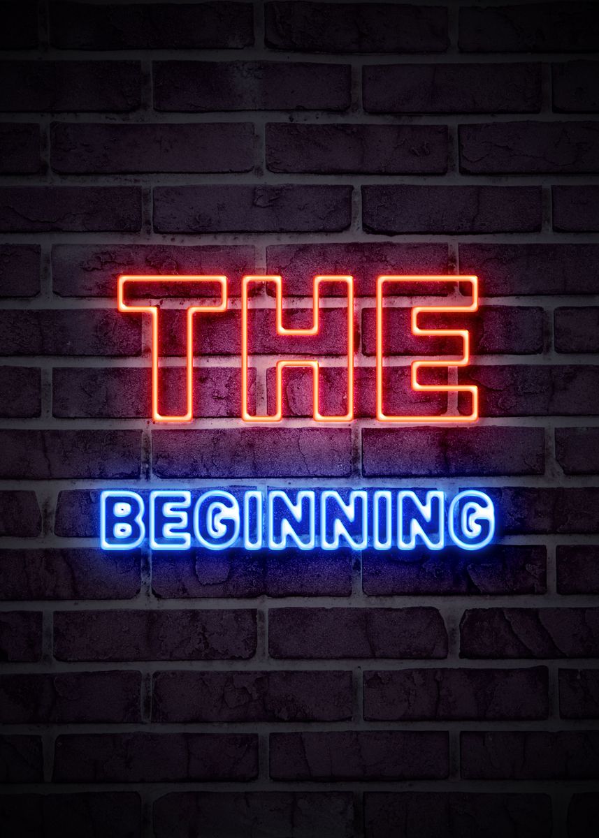 'THE BEGINNING' Poster, picture, metal print, paint by RETRO VINTAGE ...