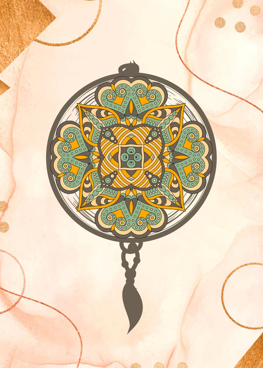 'Dream Mandala' Poster, picture, metal print, paint by AndrejZT | Displate