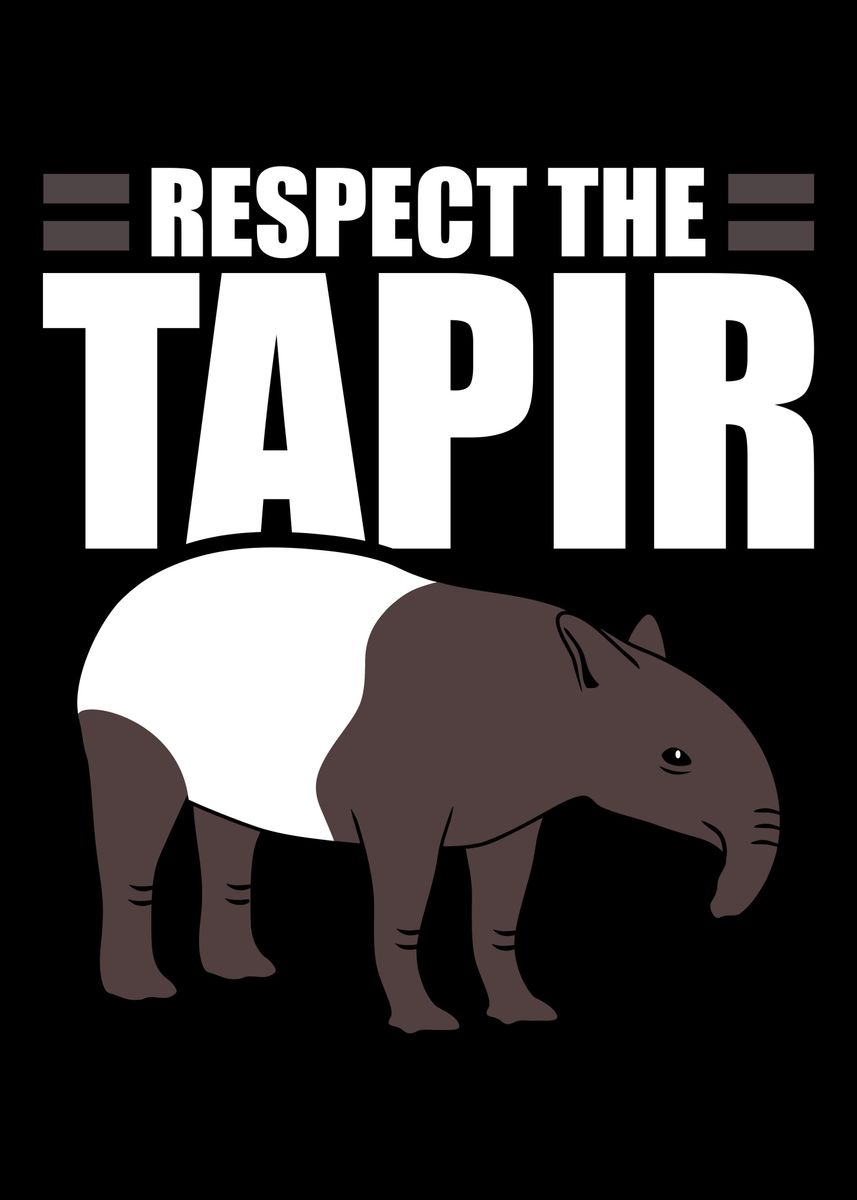 'Tapir Mammal Cute Gift Ide' Poster by Hexor | Displate