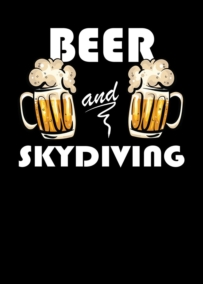'Skydive I Funny Gift Idea' Poster, picture, metal print, paint by ...