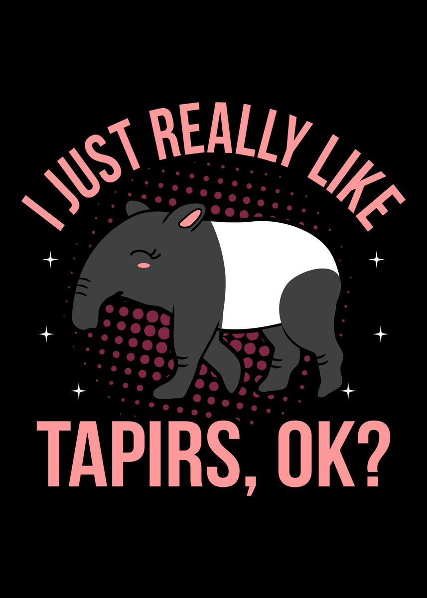 'Tapir' Poster, picture, metal print, paint by Hexor | Displate