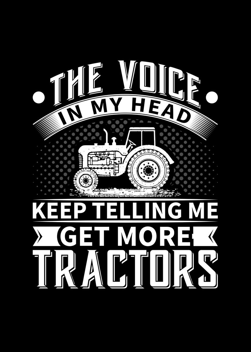 'Tractor Gift Farming' Poster, picture, metal print, paint by ...
