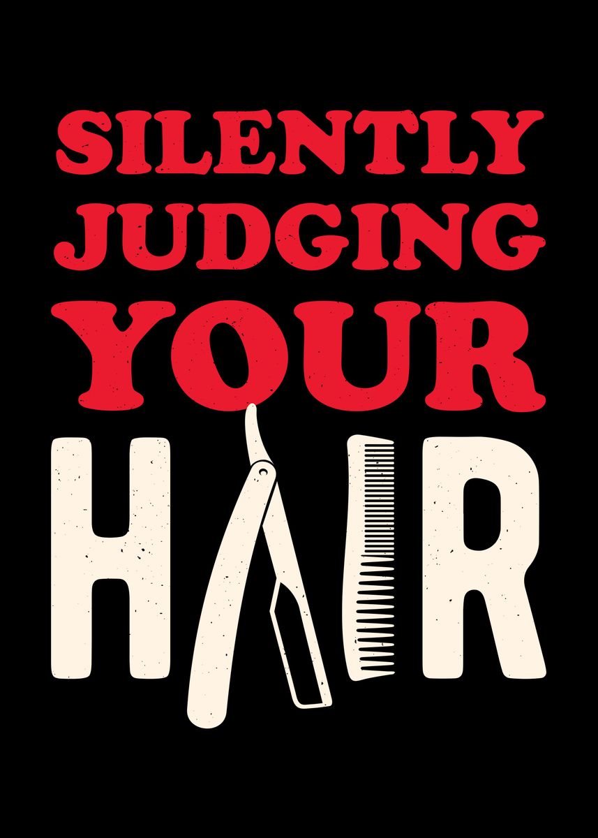 'Barber Funny Quote' Poster, picture, metal print, paint by Visualz ...