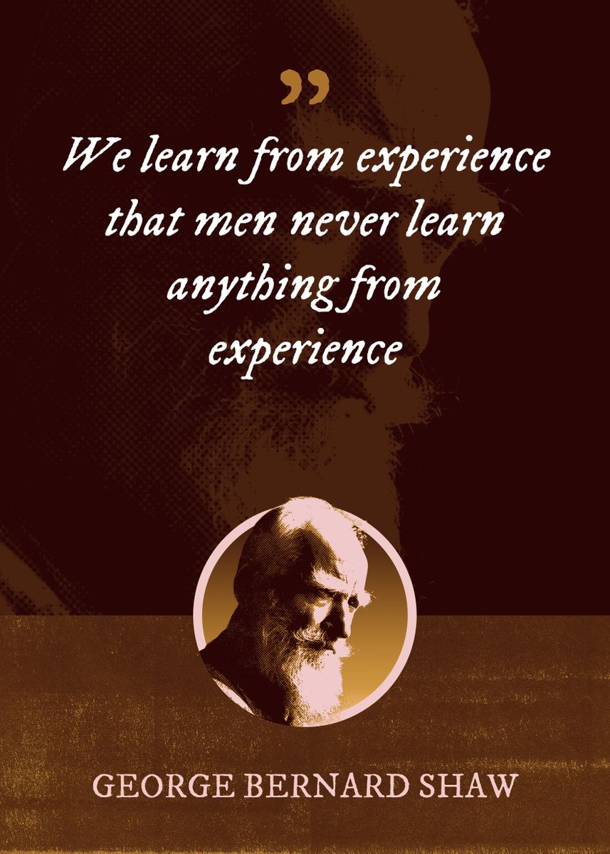 'We learn from experience' Poster by Syahrasi | Displate