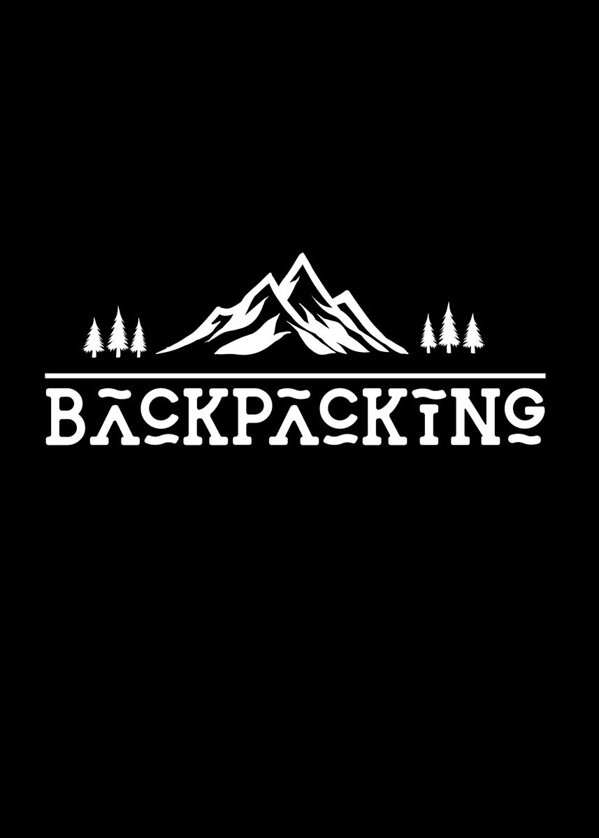 'Backpacking' Poster, picture, metal print, paint by dr3designs | Displate