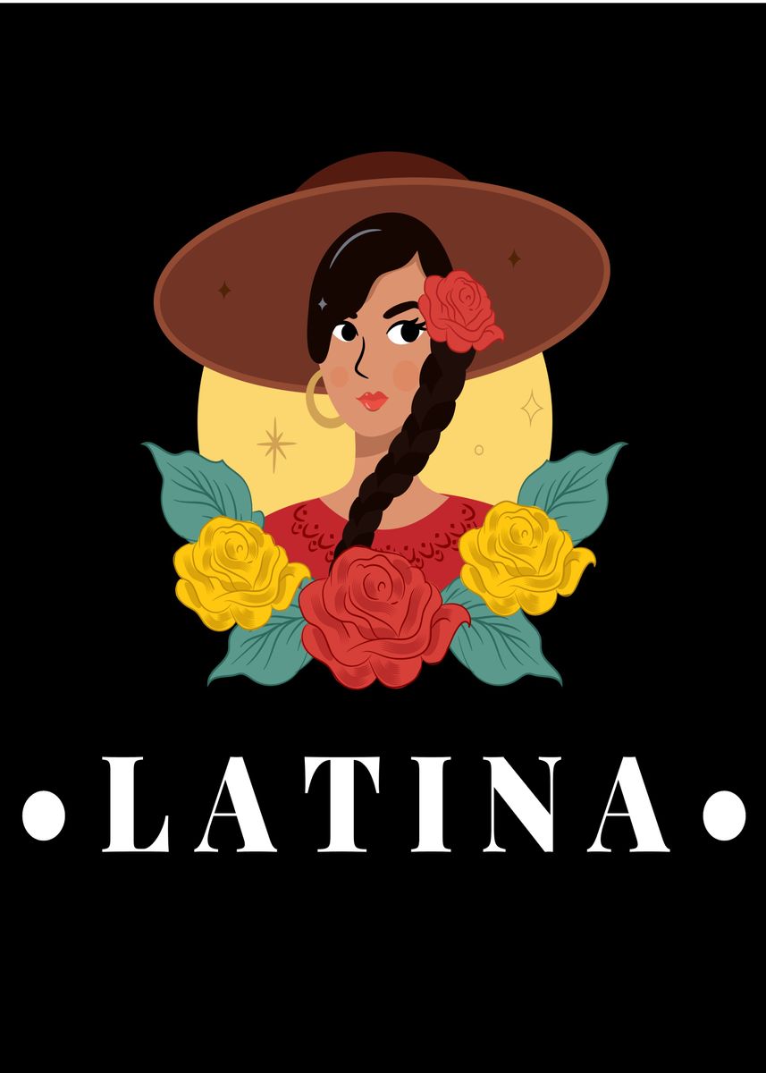 'Latina Cartoon Character' Poster by Tim Hinz | Displate