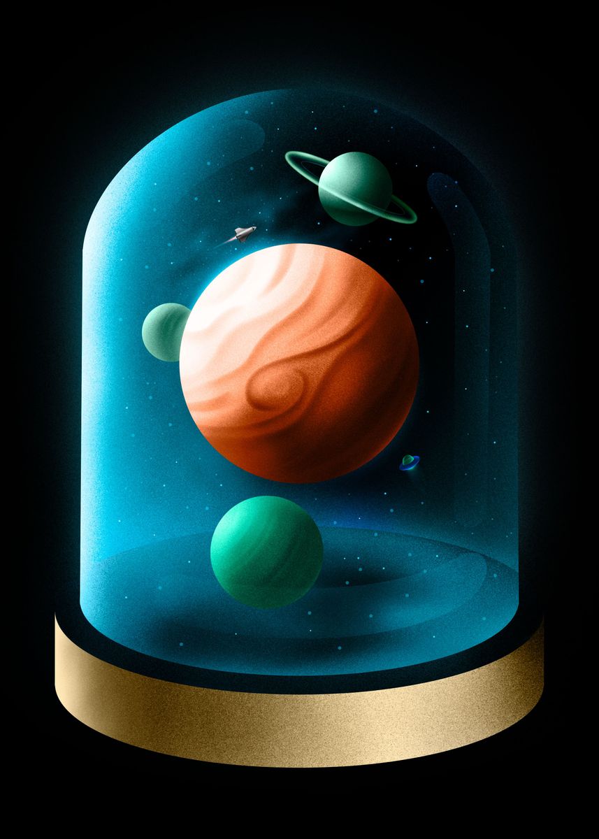 'Micro Universe' Poster, picture, metal print, paint by Drawn In Stars ...