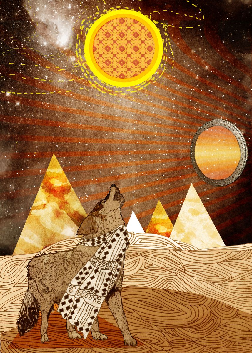 'A wolf howled ' Poster by Michal Eyal | Displate