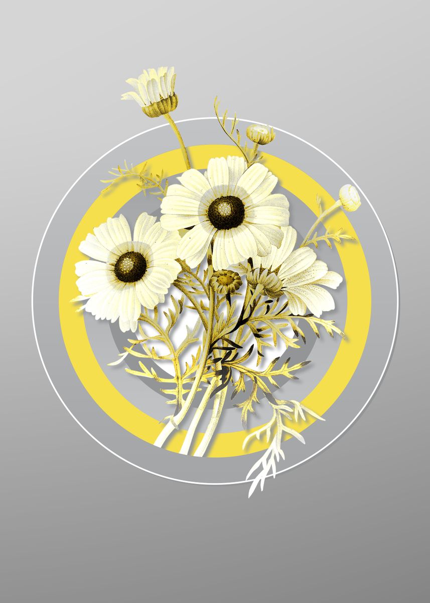 'Grey Flower Illustration' Poster, picture, metal print, paint by Holy ...