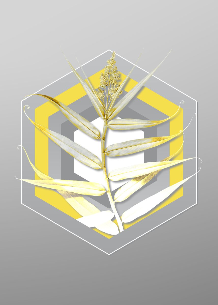 'Gray Bush Cane Botanical' Poster by Holy Rock Design | Displate