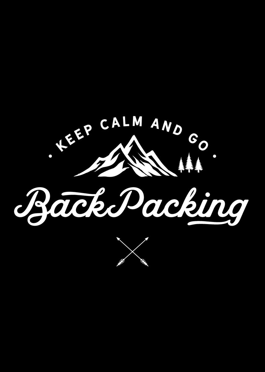 'Backpacking' Poster, picture, metal print, paint by dr3designs | Displate