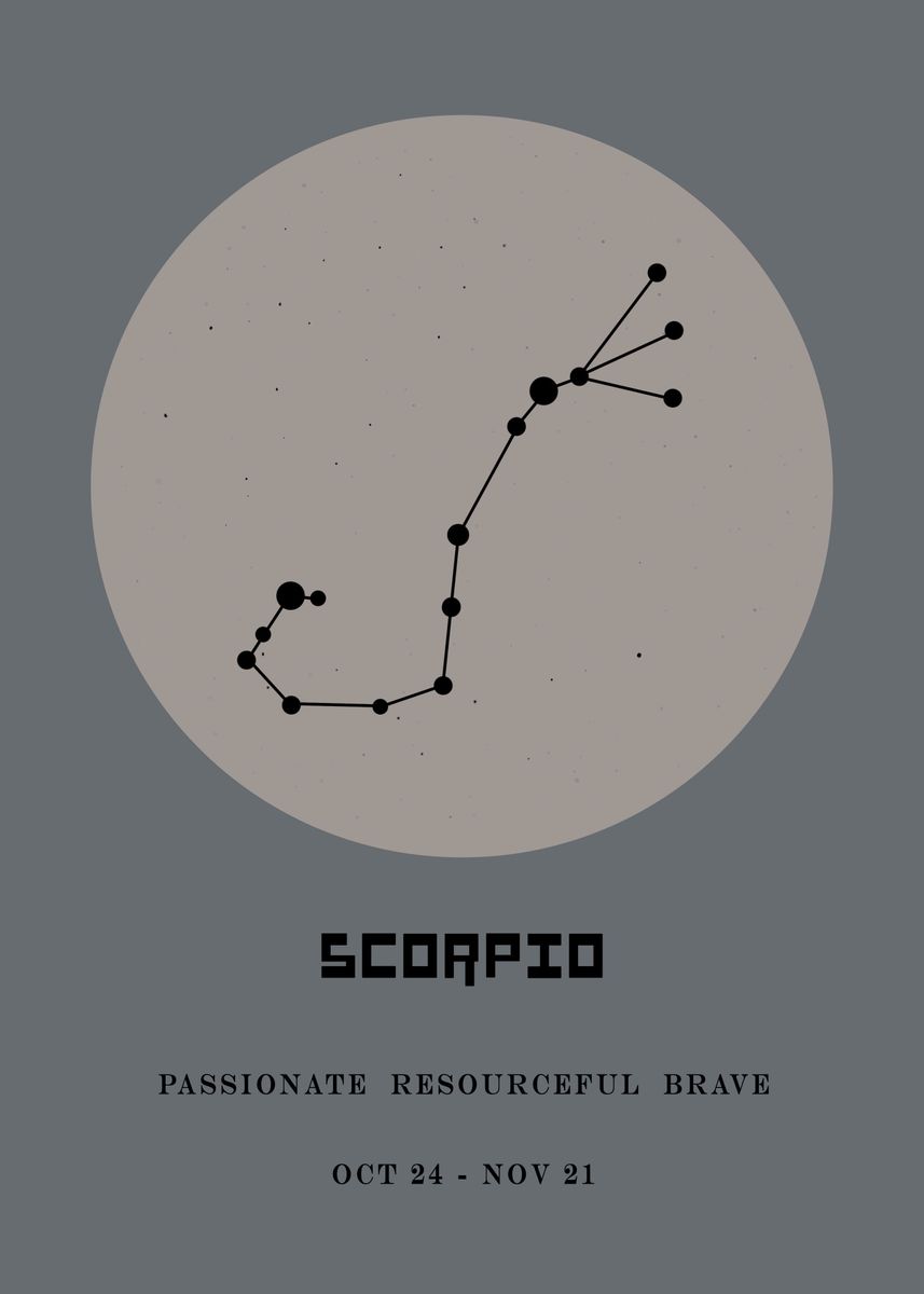 'SCORPIO' Poster, picture, metal print, paint by warmday | Displate