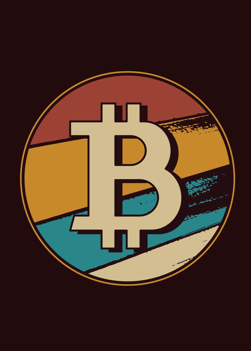 'BITCOIN RETRO' Poster by StonerPlates | Displate