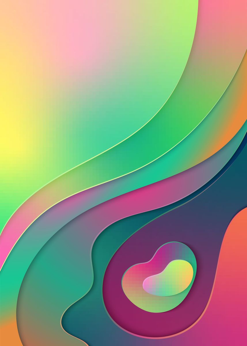 'Green Reef' Poster by Human Shadow | Displate