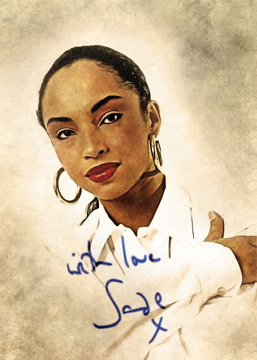 'With love Sade' Poster, picture, metal print, paint by Petra ...
