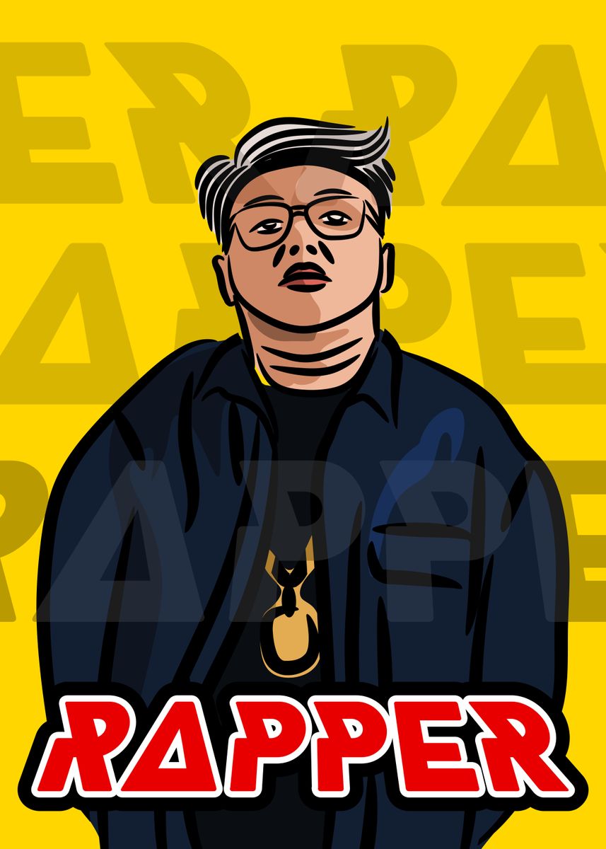 'Rapper' Poster, picture, metal print, paint by Mohammad Roqib | Displate