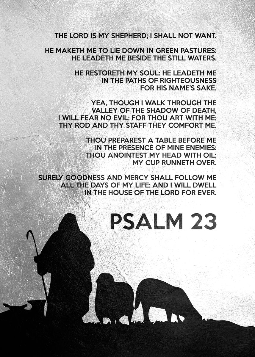 'Psalm 23' Poster, picture, metal print, paint by ABConcepts | Displate