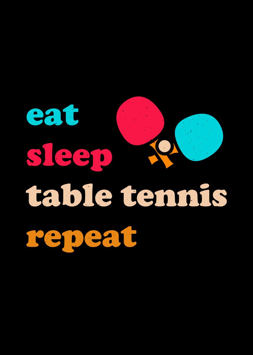 'Table Tennis Funny' Poster by Visualz | Displate