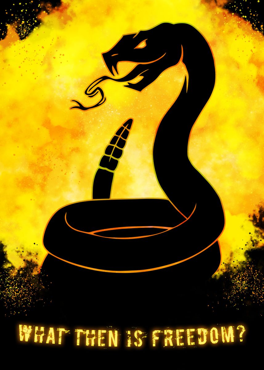 'Fangs Out' Poster, picture, metal print, paint by Drawzooka | Displate