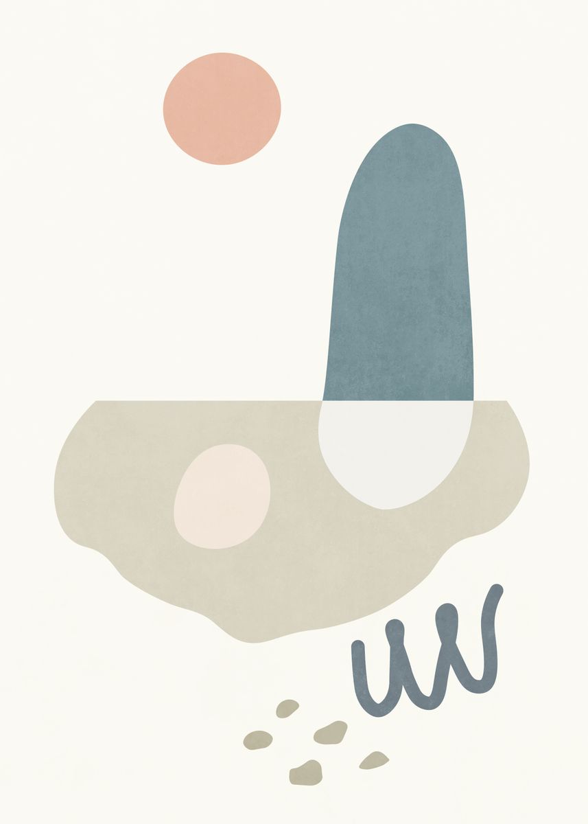 'Landscape Shapes 02' Poster, picture, metal print, paint by amini54 ...