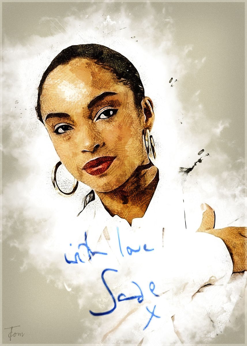 'With love Sade' Poster, picture, metal print, paint by Petra ...