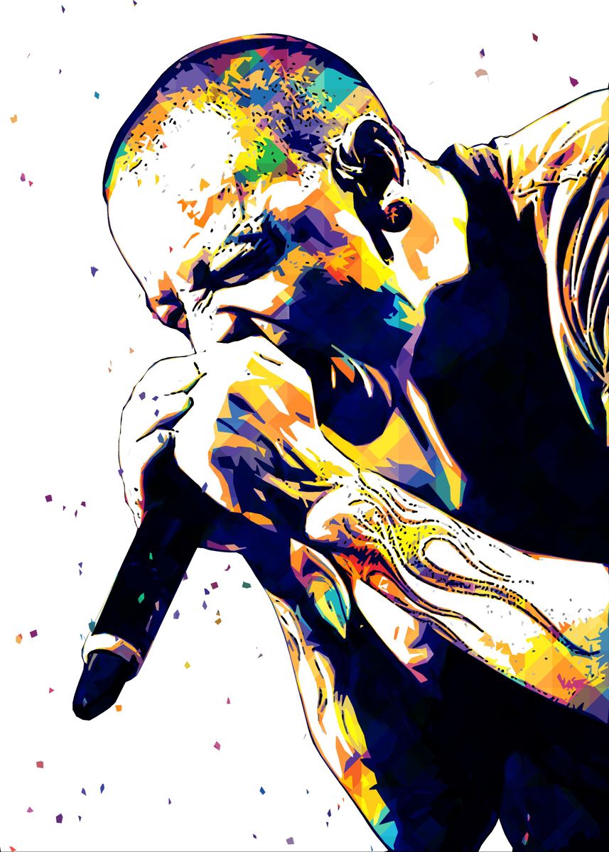 'Chester Bennington' Poster, picture, metal print, paint by San ...