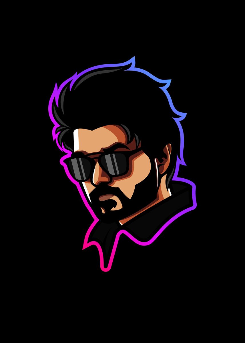 'Master Vijay ' Poster, picture, metal print, paint by V | Displate