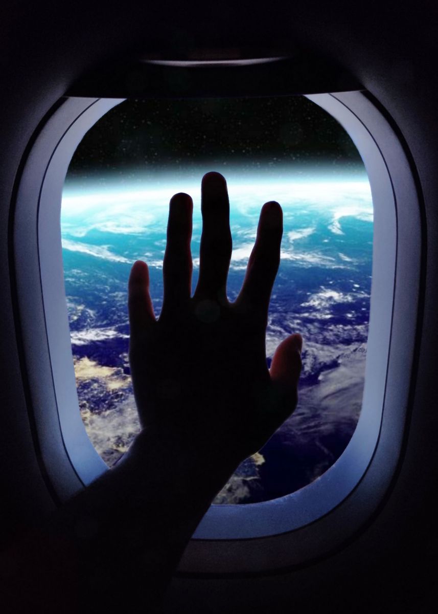 'Earth porthole outer space' Poster by Gen Z | Displate