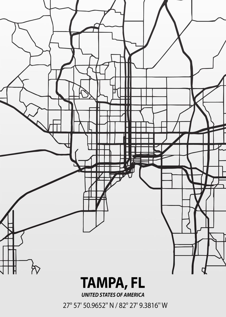 'Tampa Florida' Poster by Designersen | Displate