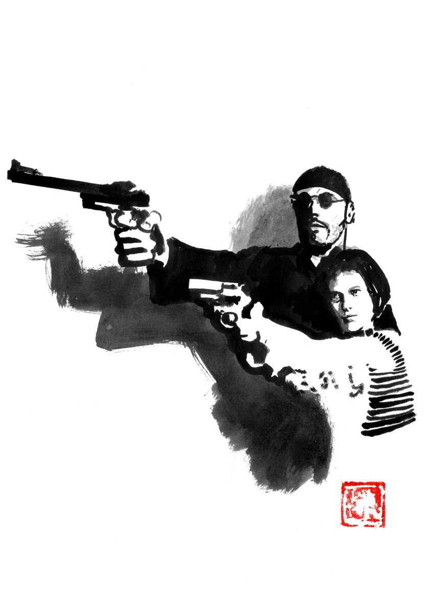 'leon and mathilda' Poster, picture, metal print, paint by pechane ...