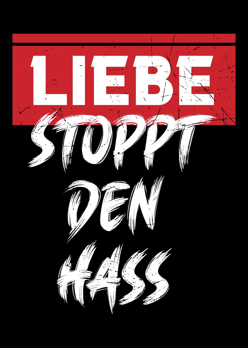 'Love Stop the hate' Poster, picture, metal print, paint by John DonJoe ...