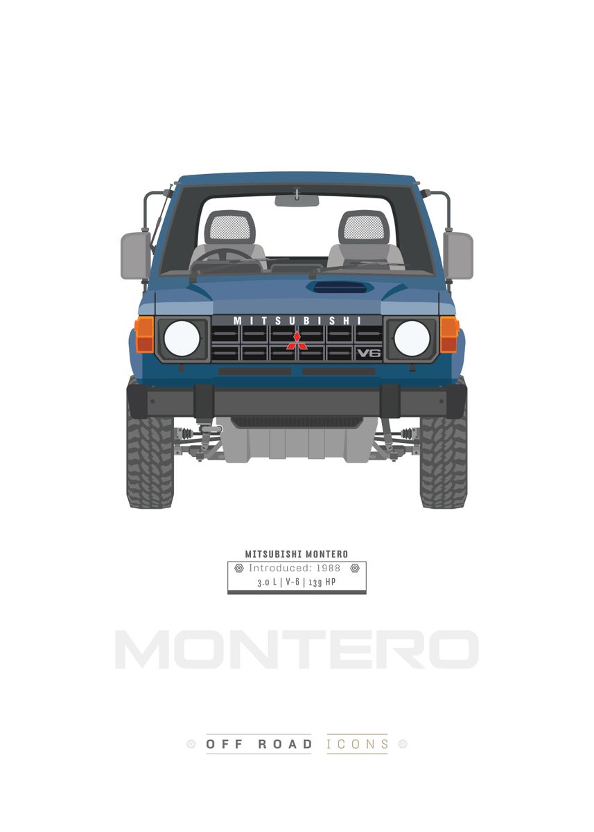 'Montero blue' Poster, picture, metal print, paint by Off Road Icons ...