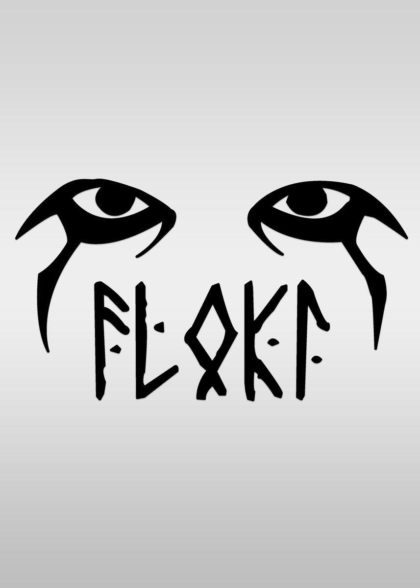 'floki face' Poster, picture, metal print, paint by Taffy | Displate