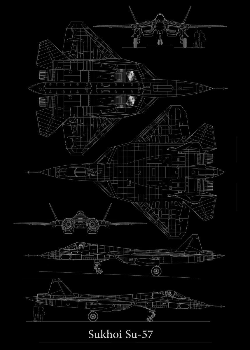 'Sukhoi Su57' Poster by Retal | Displate