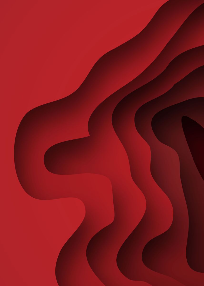 'Red PaperCut ' Poster, picture, metal print, paint by Human Shadow ...