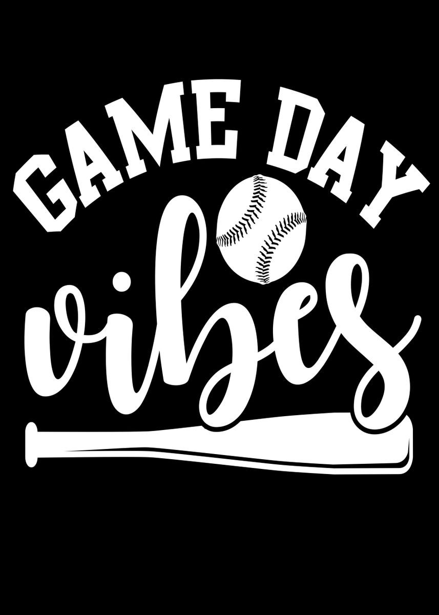 'Game Day Vibes' Poster, picture, metal print, paint by ZS C O M M E R ...
