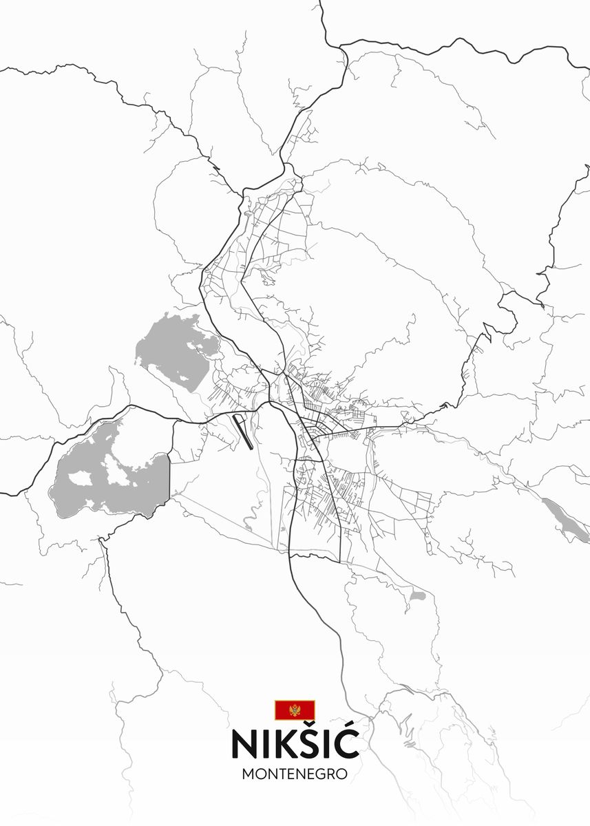 'Niksic ME' Poster, picture, metal print, paint by IMR Designs | Displate