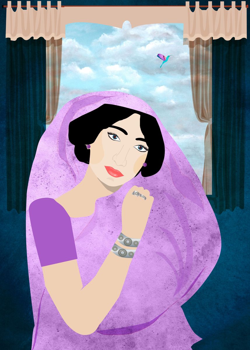 'Indian Princess' Poster, picture, metal print, paint by Michal Eyal ...