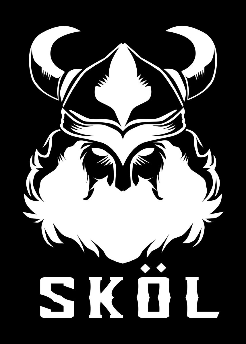 'Vikings Skol' Poster, picture, metal print, paint by FunnyGifts | Displate
