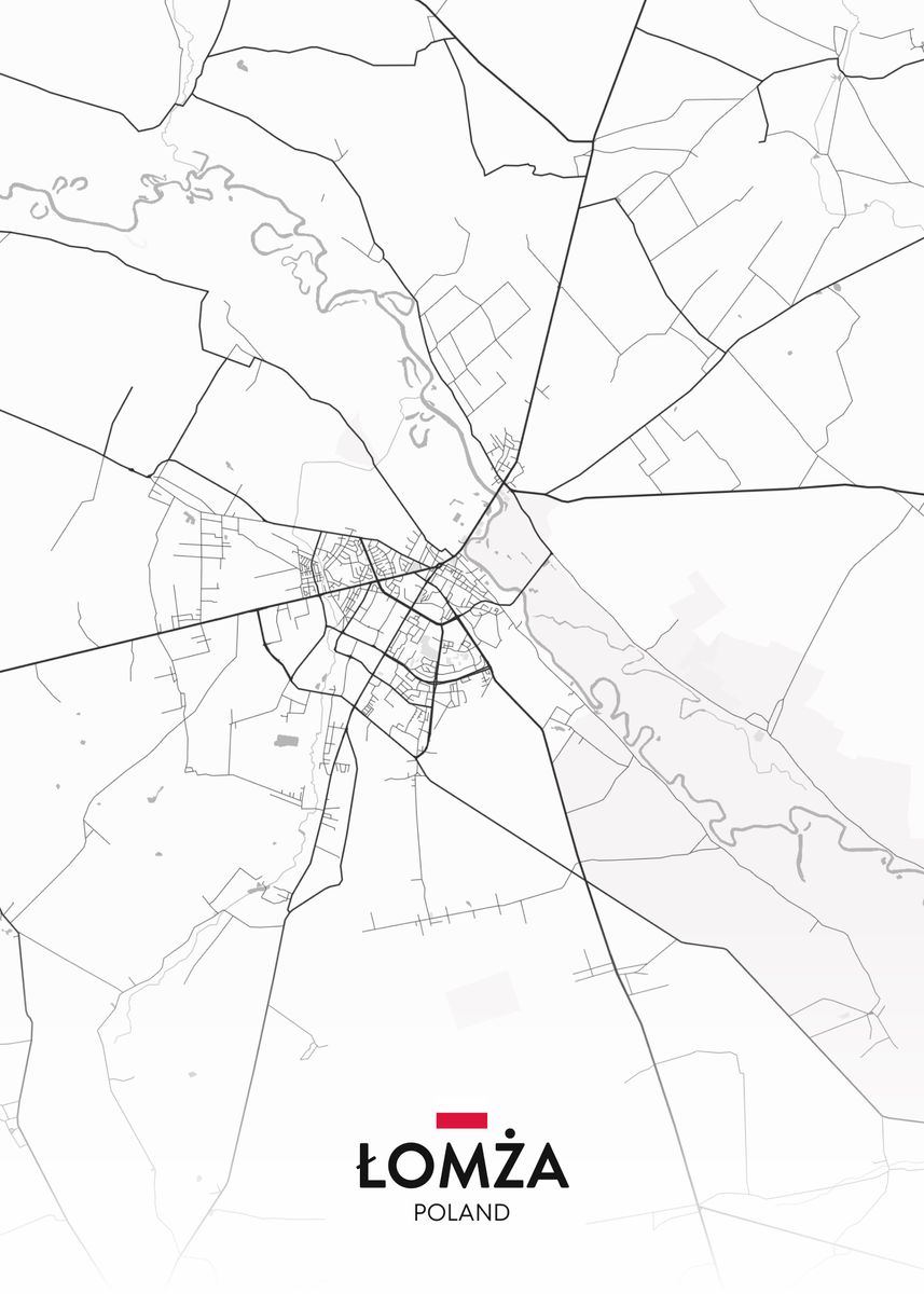 'Lomza PL' Poster, picture, metal print, paint by IMR Designs | Displate