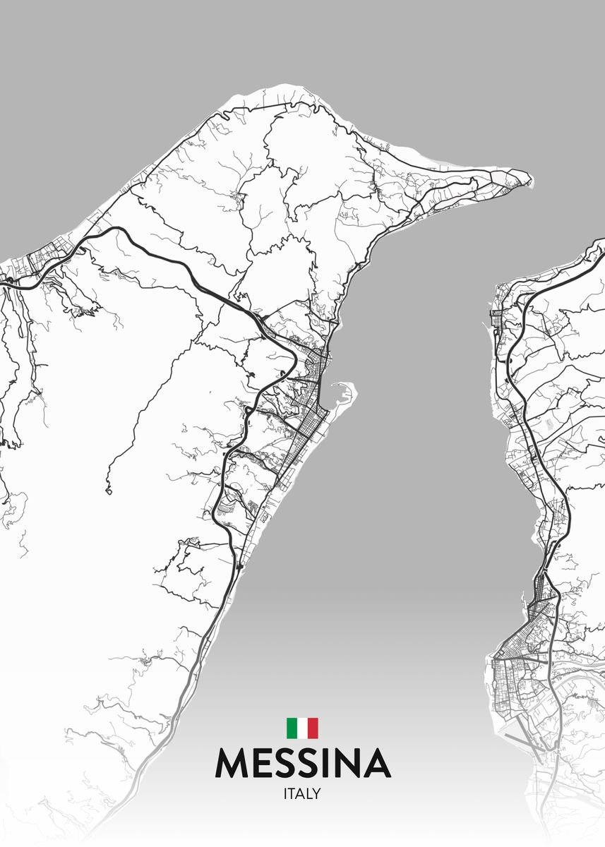 'Messina IT' Poster, picture, metal print, paint by IMR Designs | Displate