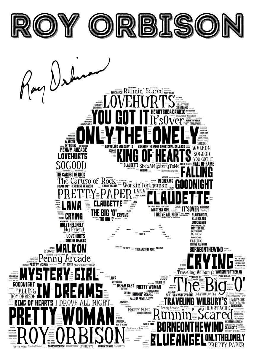 'Roy Orbison 2' Poster, picture, metal print, paint by The Icons ...