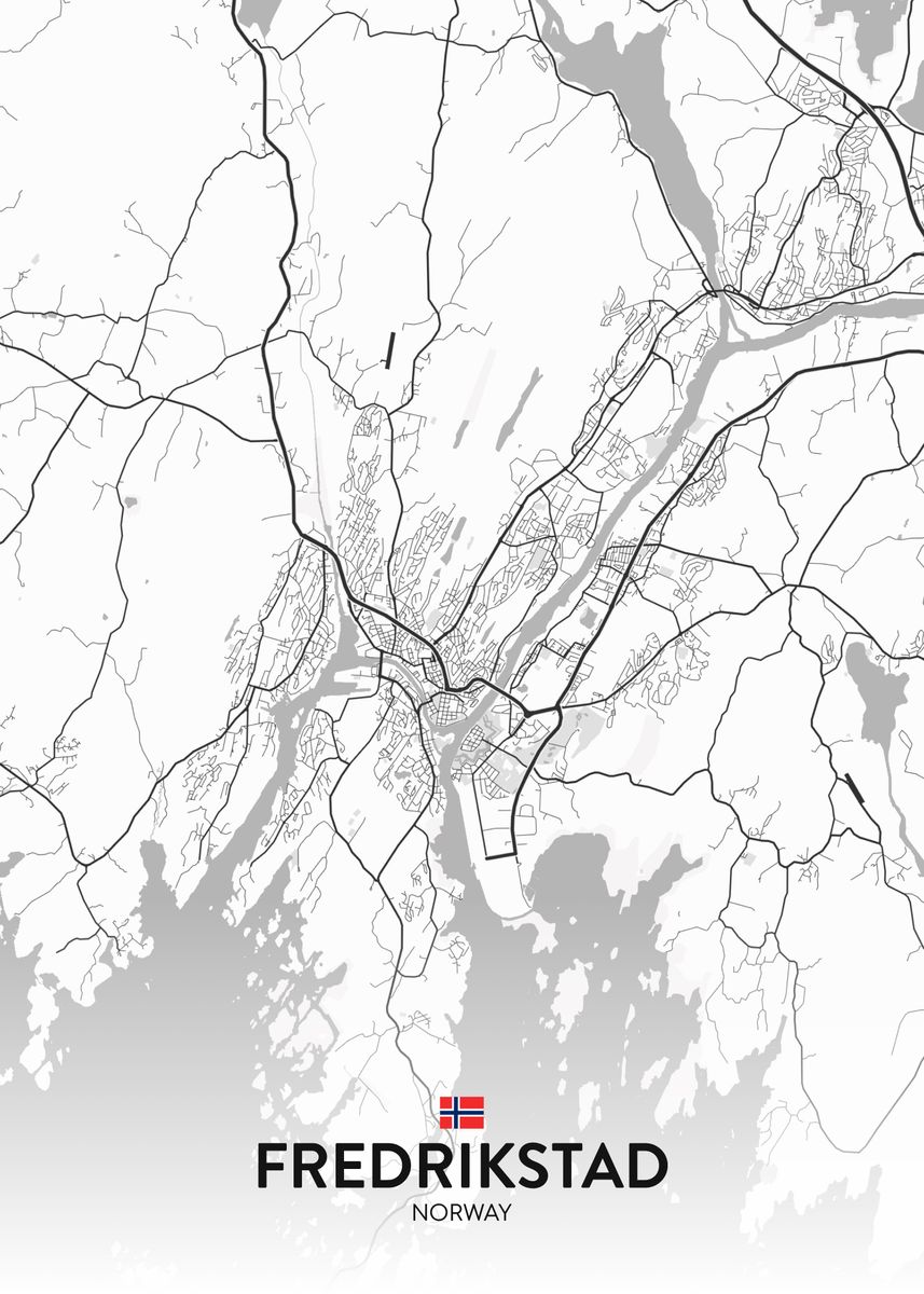 'Fredrikstad NO' Poster by IMR Designs | Displate