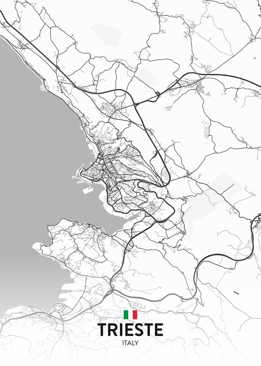 'Trieste IT' Poster, picture, metal print, paint by IMR Designs | Displate