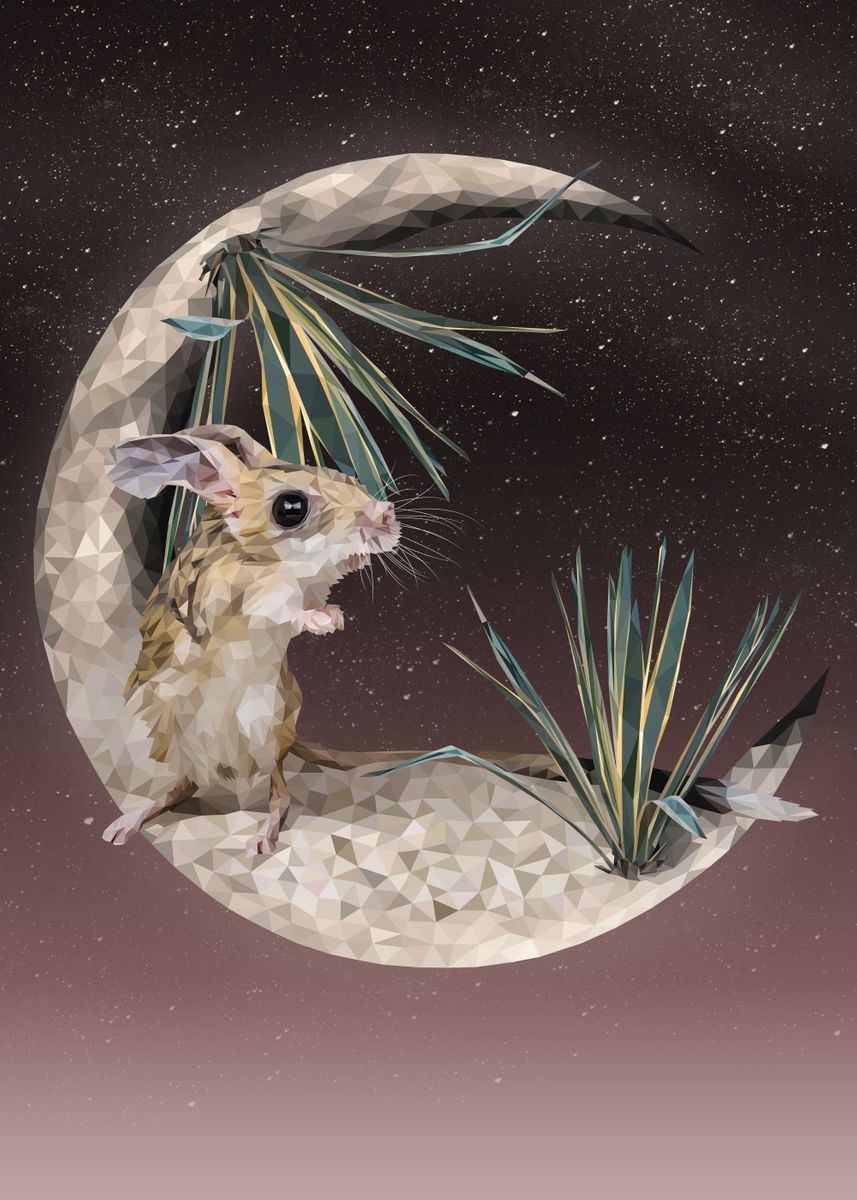 'Four toed jerboa' Poster, picture, metal print, paint by Verena Tapper ...