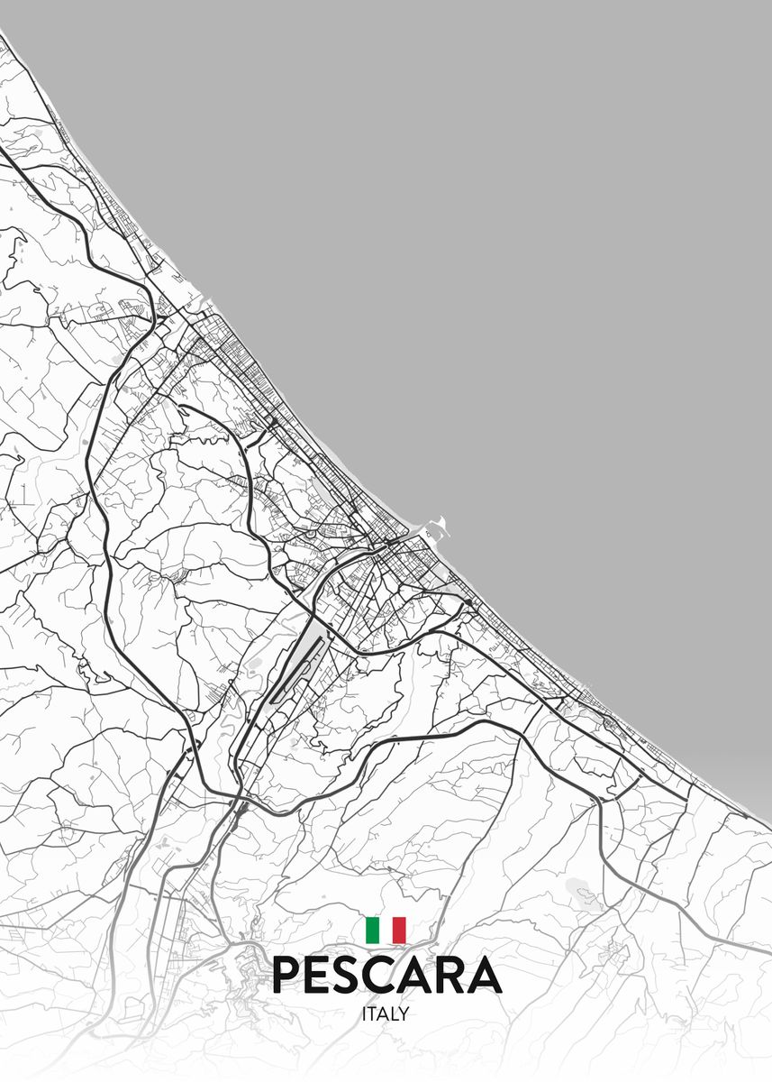 'Pescara IT' Poster, picture, metal print, paint by IMR Designs | Displate