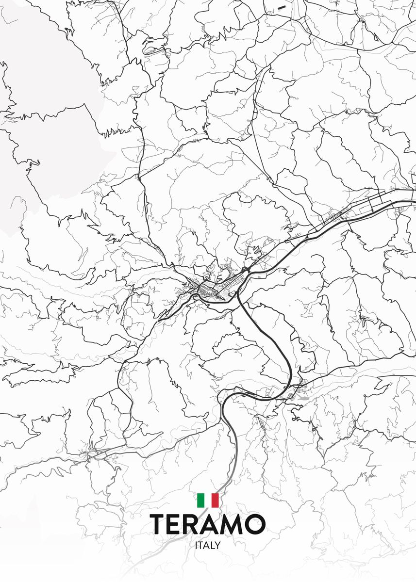 'Teramo IT' Poster, picture, metal print, paint by IMR Designs | Displate