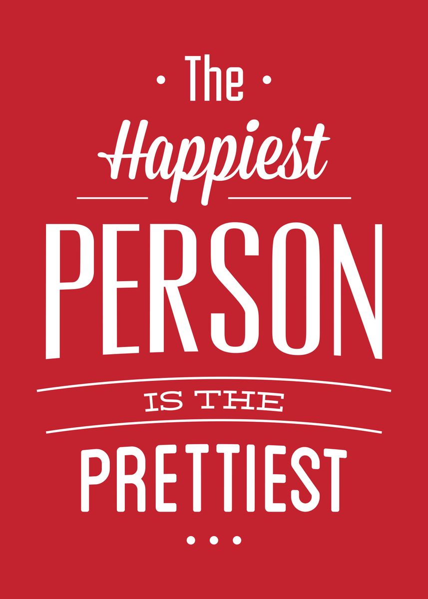 'The Happiest Person' Poster, picture, metal print, paint by Instart ...