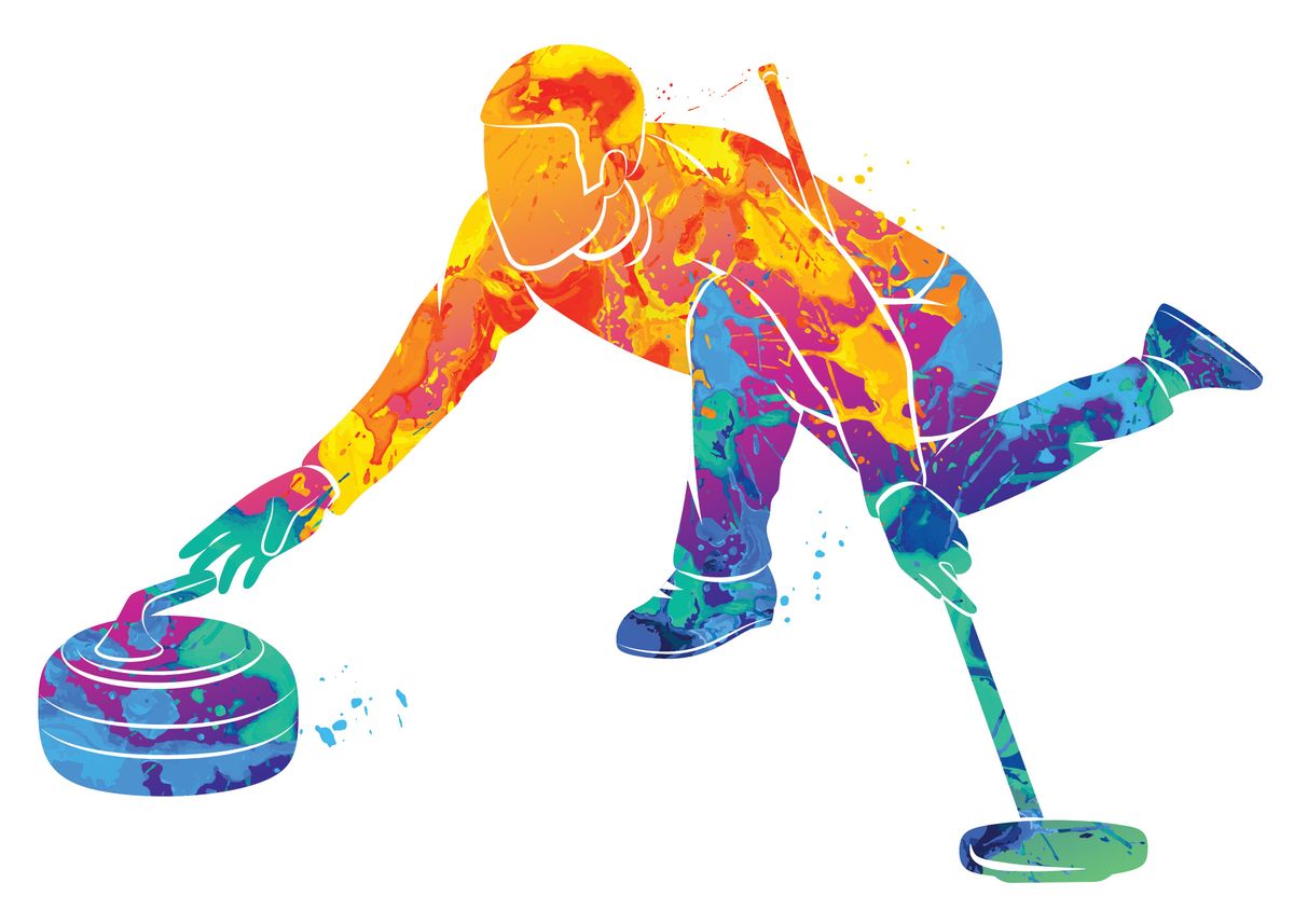 'CURLING WATERCOLOR' Poster by StonerPlates | Displate